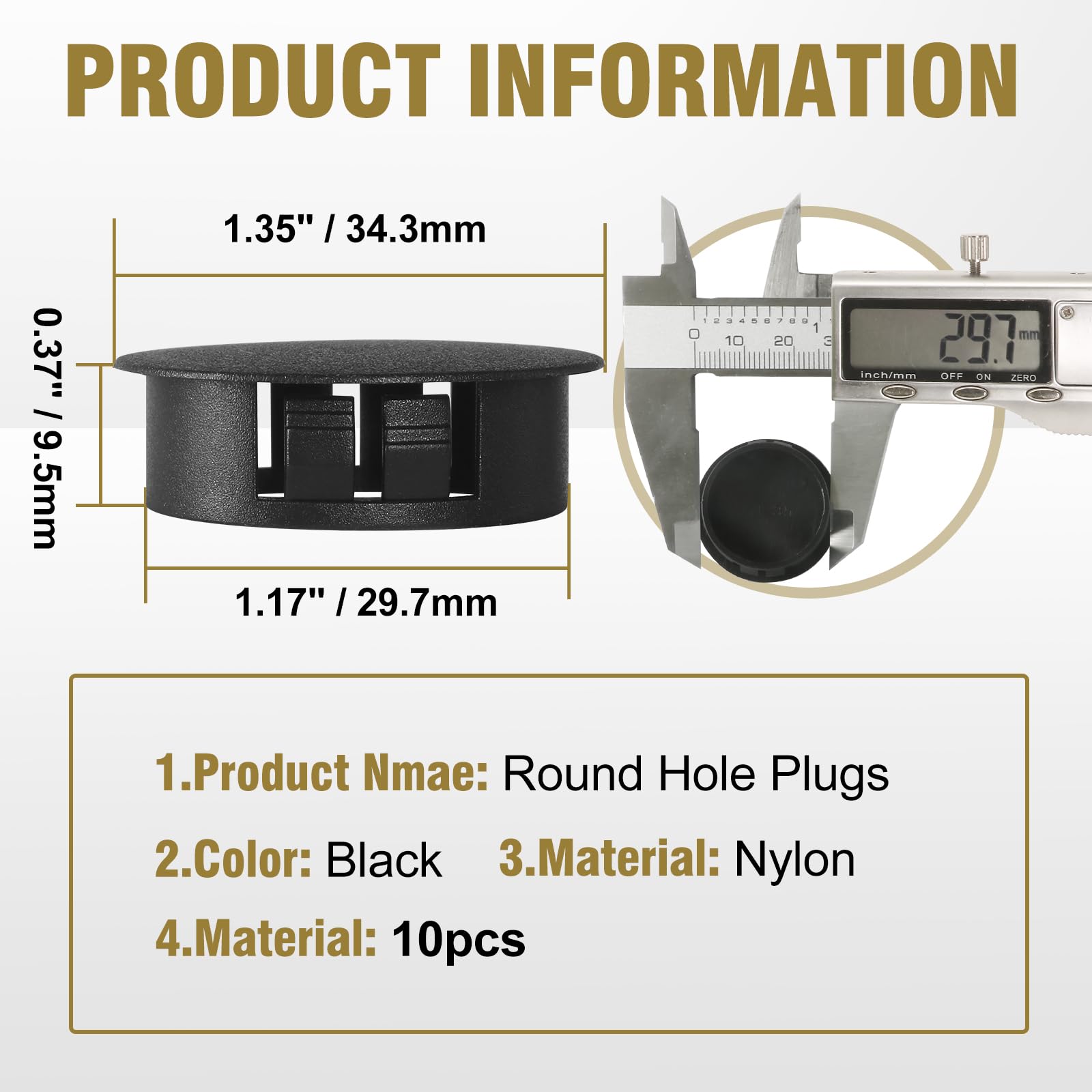 Snapklik.com : Masendelk 10pcs Plastic Hole Plugs, Snap In Locking Hole ...