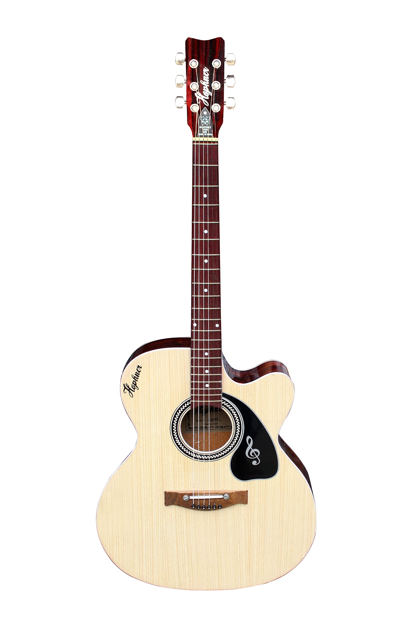 Hophner V500K Natural (pine),6 String, Right Hand, Acoustic Semi ...
