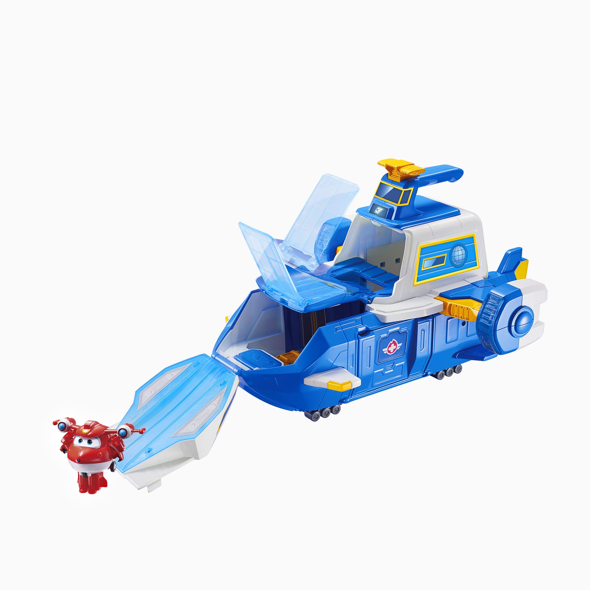 Super Wings World Aircraft Playset Transforms into A Sliding Runway ...