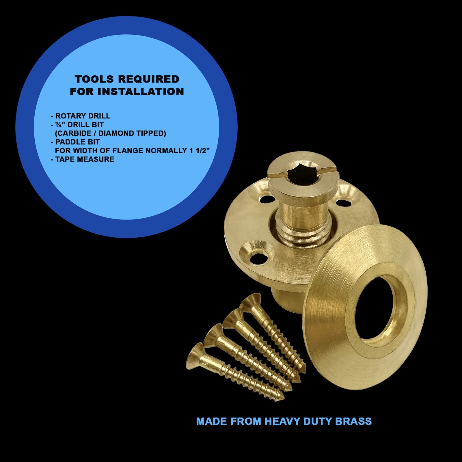 Snapklik.com : Poolzilla Pool Safety Cover Brass Anchor