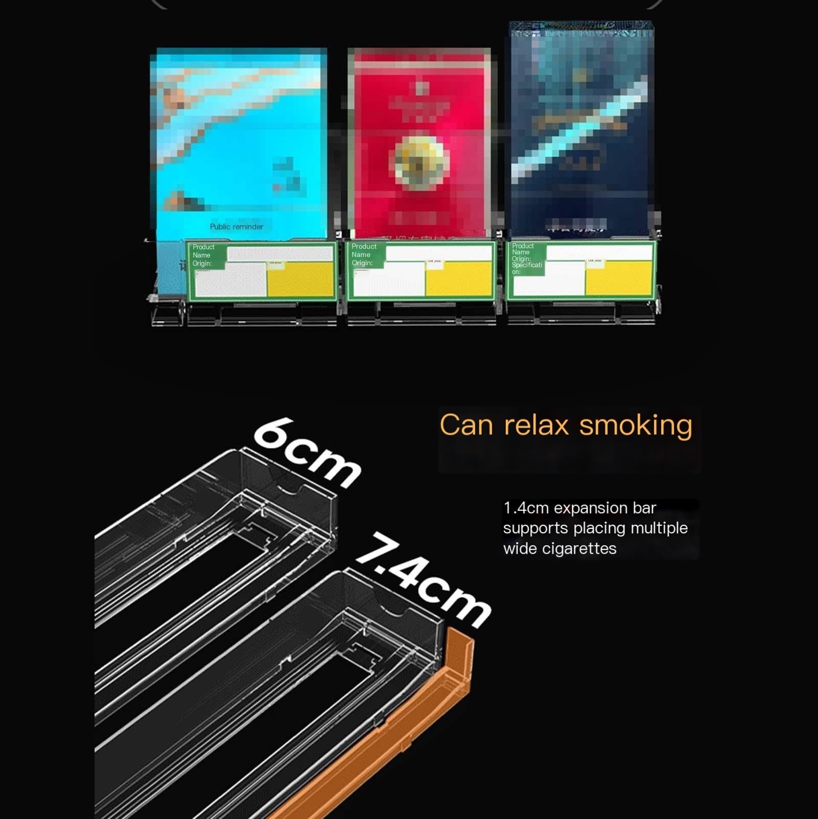 Snapklik.com : Acrylic Automatic Cigarette Pusher Wall Mounted Candy ...