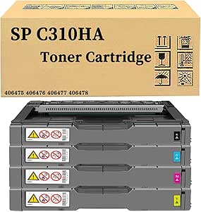 Compatible for Ricoh SP C310HA 406475 406476 406477 406478 Toner Cartridg, Work with Aficio SP ...