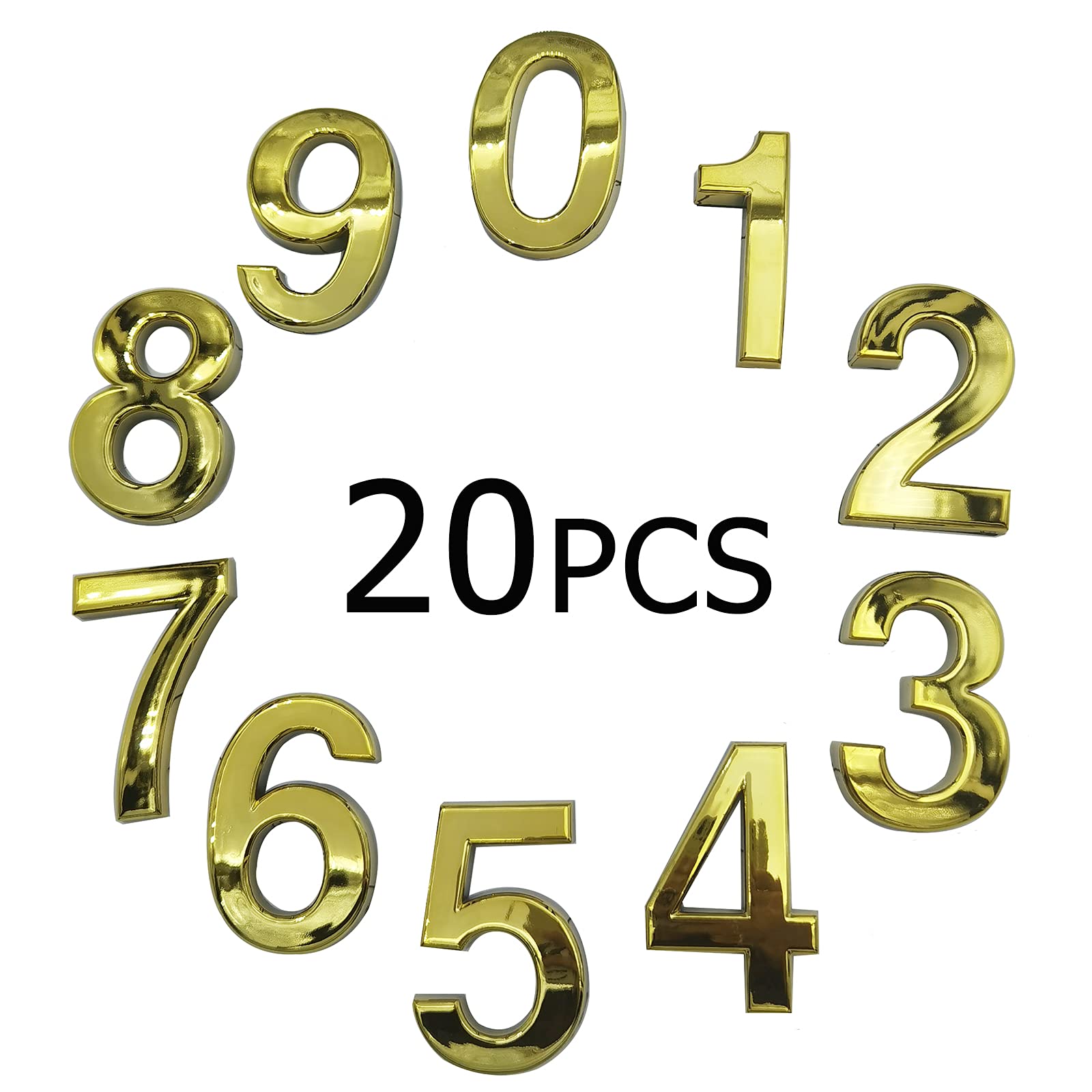 Buy 20 Pieces 0 to 9 Mailbox Numbers 2 Inch Self-Adhesive Door House ...