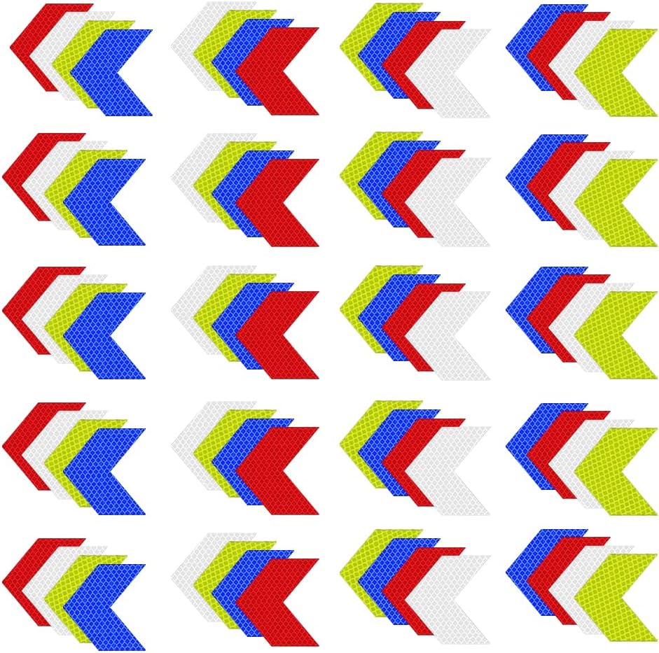 Amazon.com: 80Pcs Warning Reflective Stickers, Reflective Decals ...