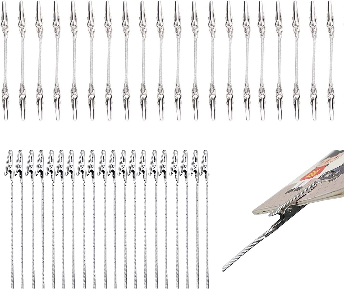 Amazon.com: GLOGLOW Double Head Alligator Clip, Bendable Double Head ...