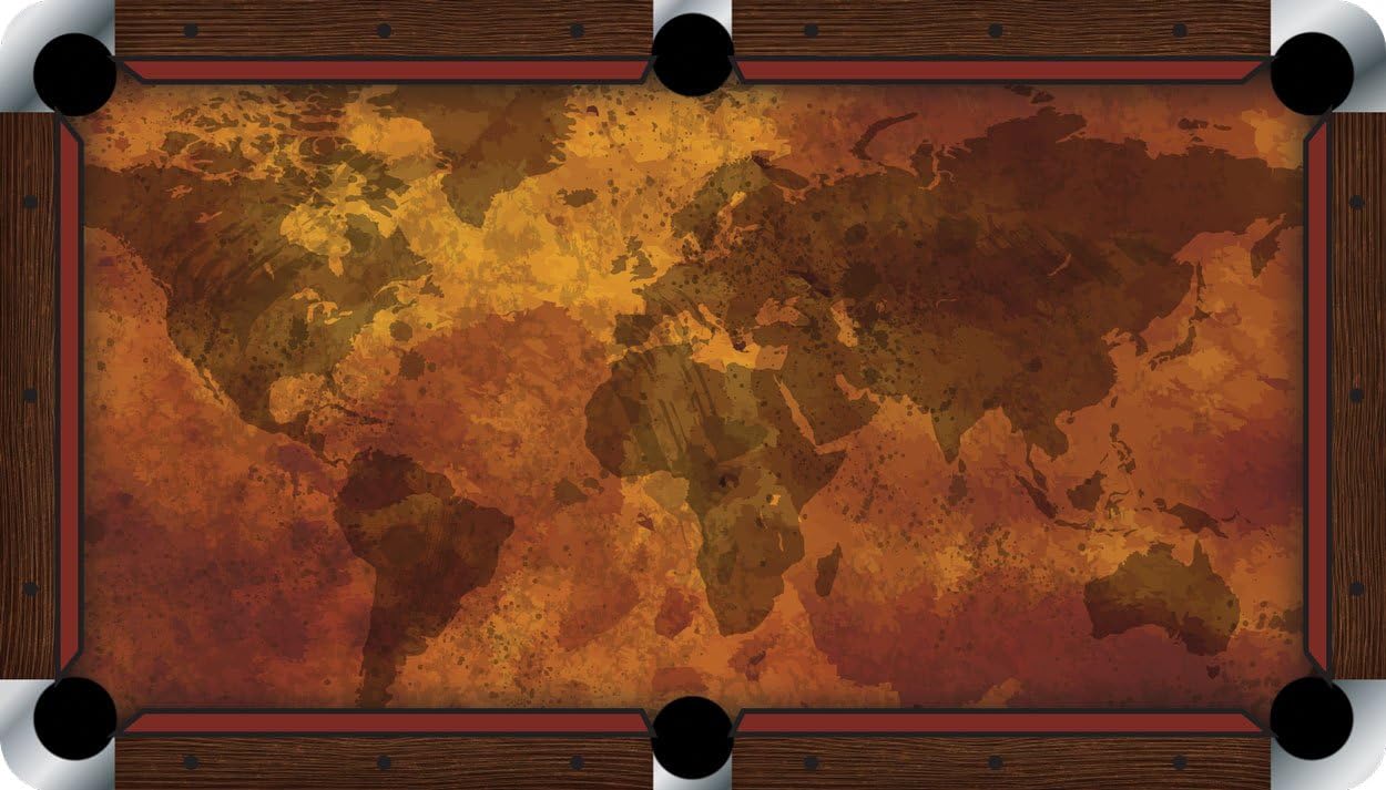 Amazon.com : Pool Table Felt Billiard Cloth - Vivid - Grunge Map ...