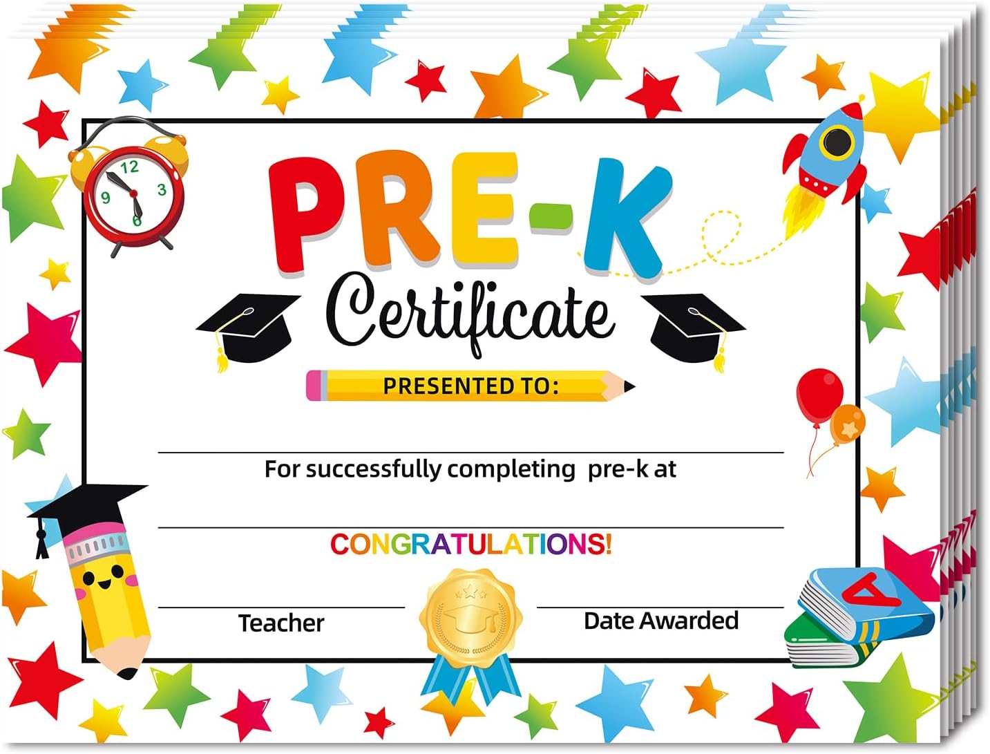 Amazon.com: PRE-K Paper Grad Hats Preschool Graduation Hats for Kids ...