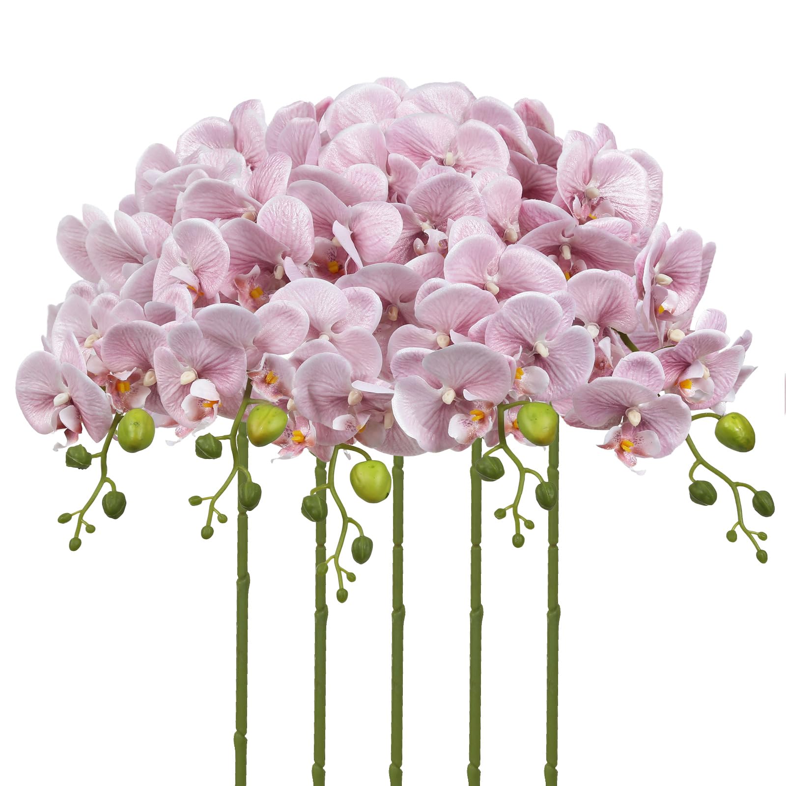 Amazon.com: IPOPU Dusty Pink Flowes Glitter Artificial Orchids Flowers ...