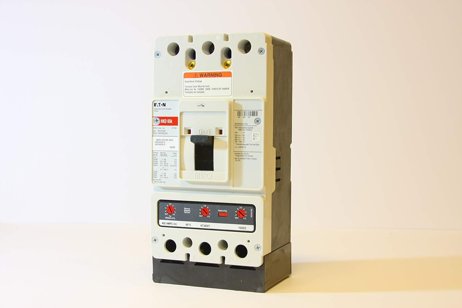 Eaton HKD3400 - Interruptor de circuito (3 polos, 400 A, 600 V, HKD, 65 ...