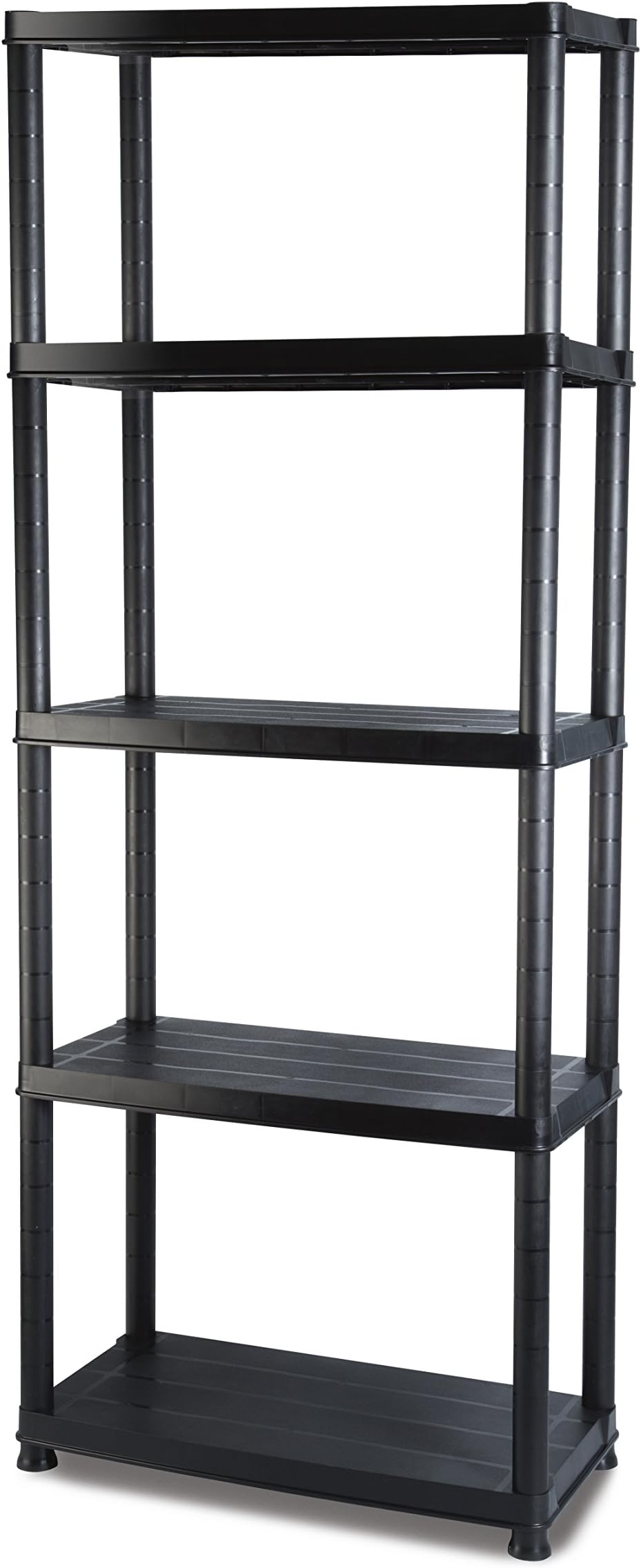 Pack of 2 Plastic Shelving Units (5 Levels) - Damp Proof & Weatherproof ...