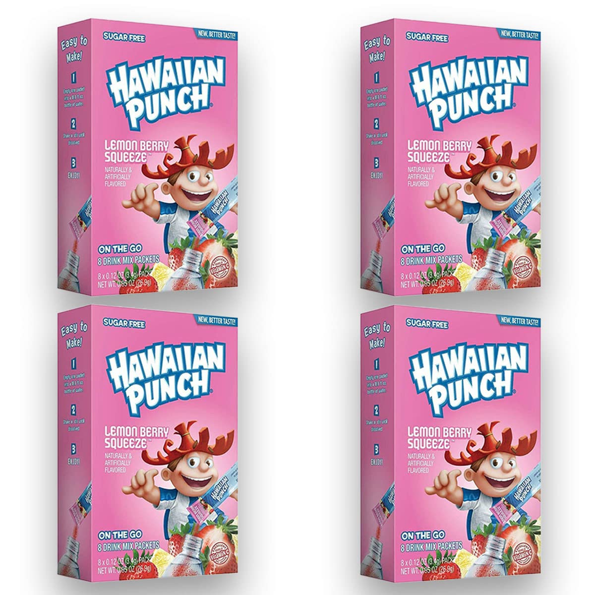 Amazon.com : Hawaiian Punch Lemon Berry Sugar-Free Powdered Drink Mix 4 ...