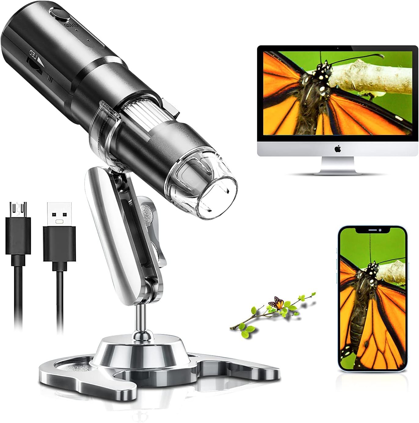 Amazon.com : Wireless Digital Microscope, SKYBASIC USB Microscope ...