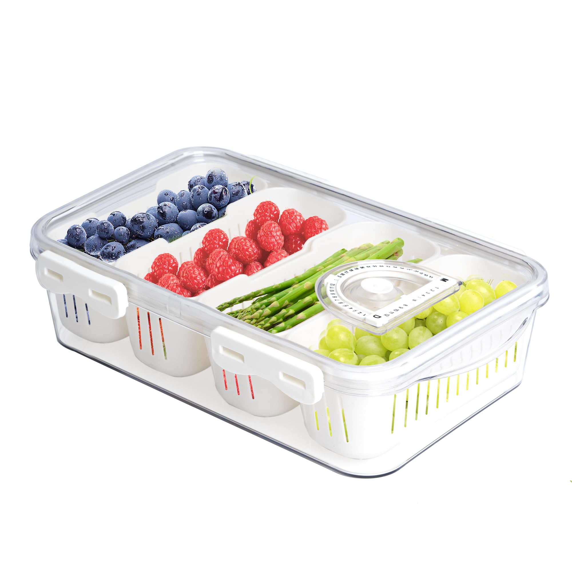 Amazon.com | MANO Divided Snackle Box Charcuterie Container with 4 ...