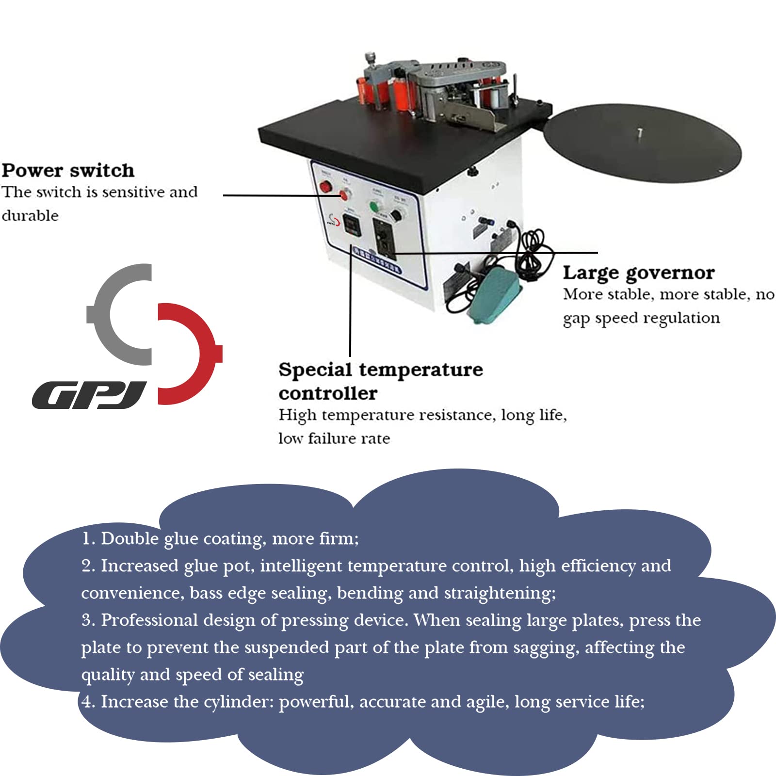 Snapklik.com : Benchtop Edge Bander, Woodworking Portable Edge Bander ...