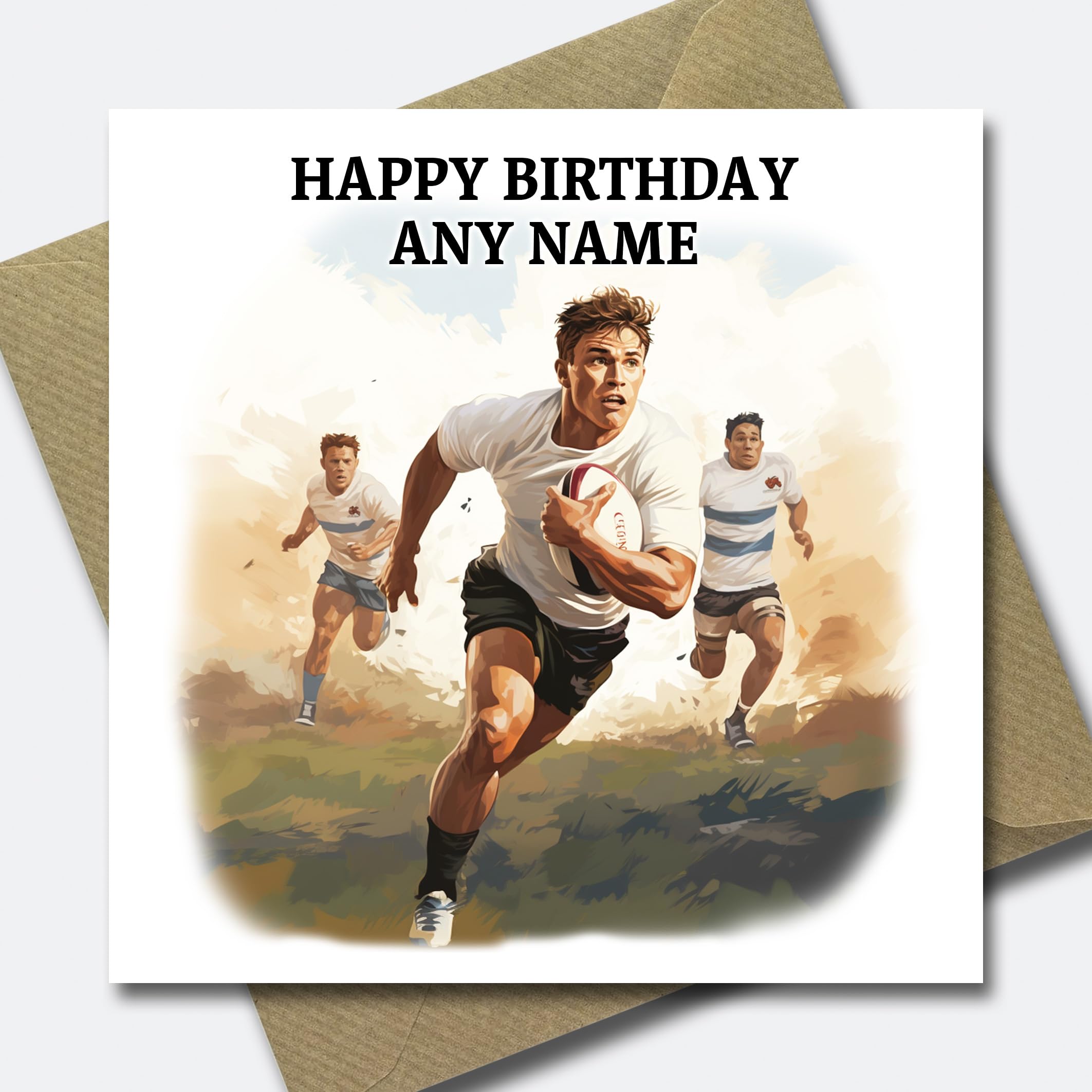 Personalised England Rugby Birthday Card - ANY NAME - Rugby Birthday ...