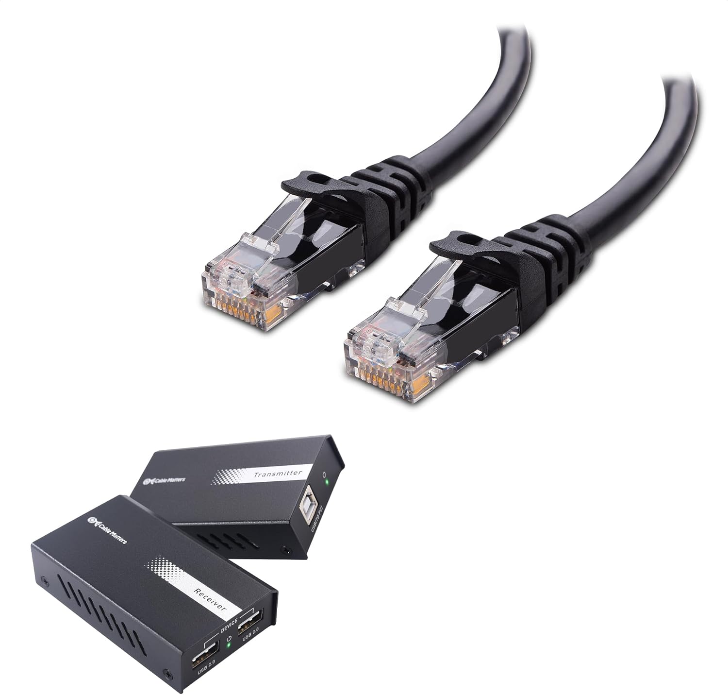 Amazon.com: Cable Matters USB Over Ethernet Extender with 2X USB Ports ...