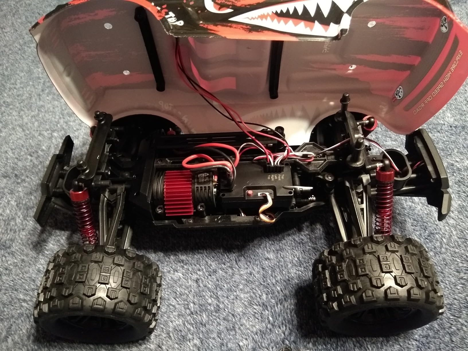 $13/mo - Finance DEERC 1:14 Fast RC Cars with Colorful Led Lights,40KM ...