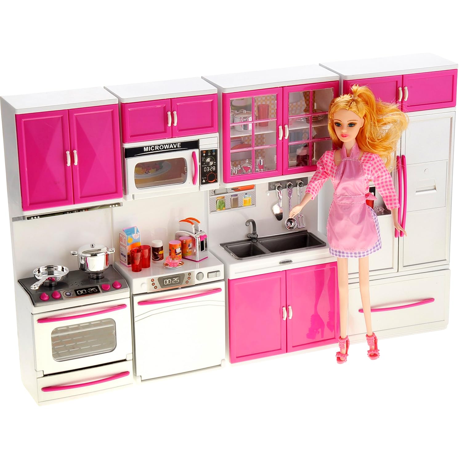 Snapklik.com : PowerTRC Modern Kitchen Toy Playset: Deluxe Playset