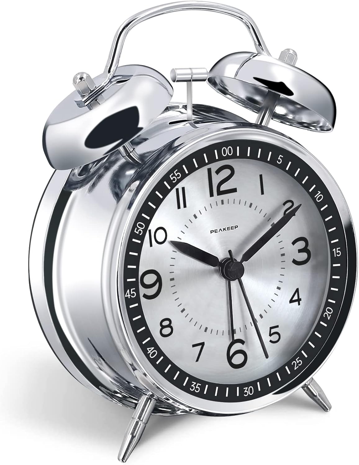 Amazon.com: Peakeep Loud Alarm Clock for Heavy Sleepers Adults, Metal 4 ...