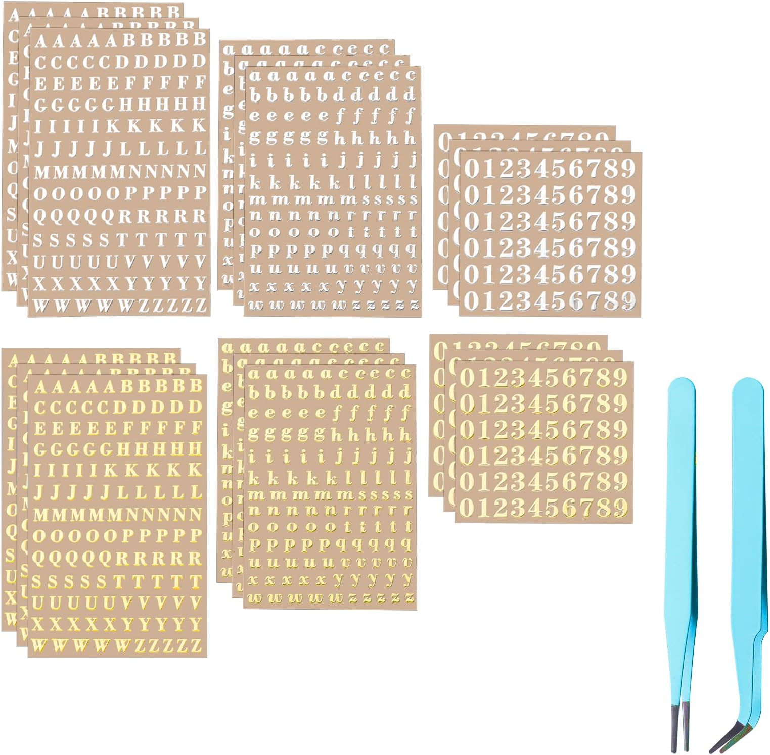 Amazon.com: 18 Sheets Tiny Letter Stickers, Letter Stickers Small Self ...