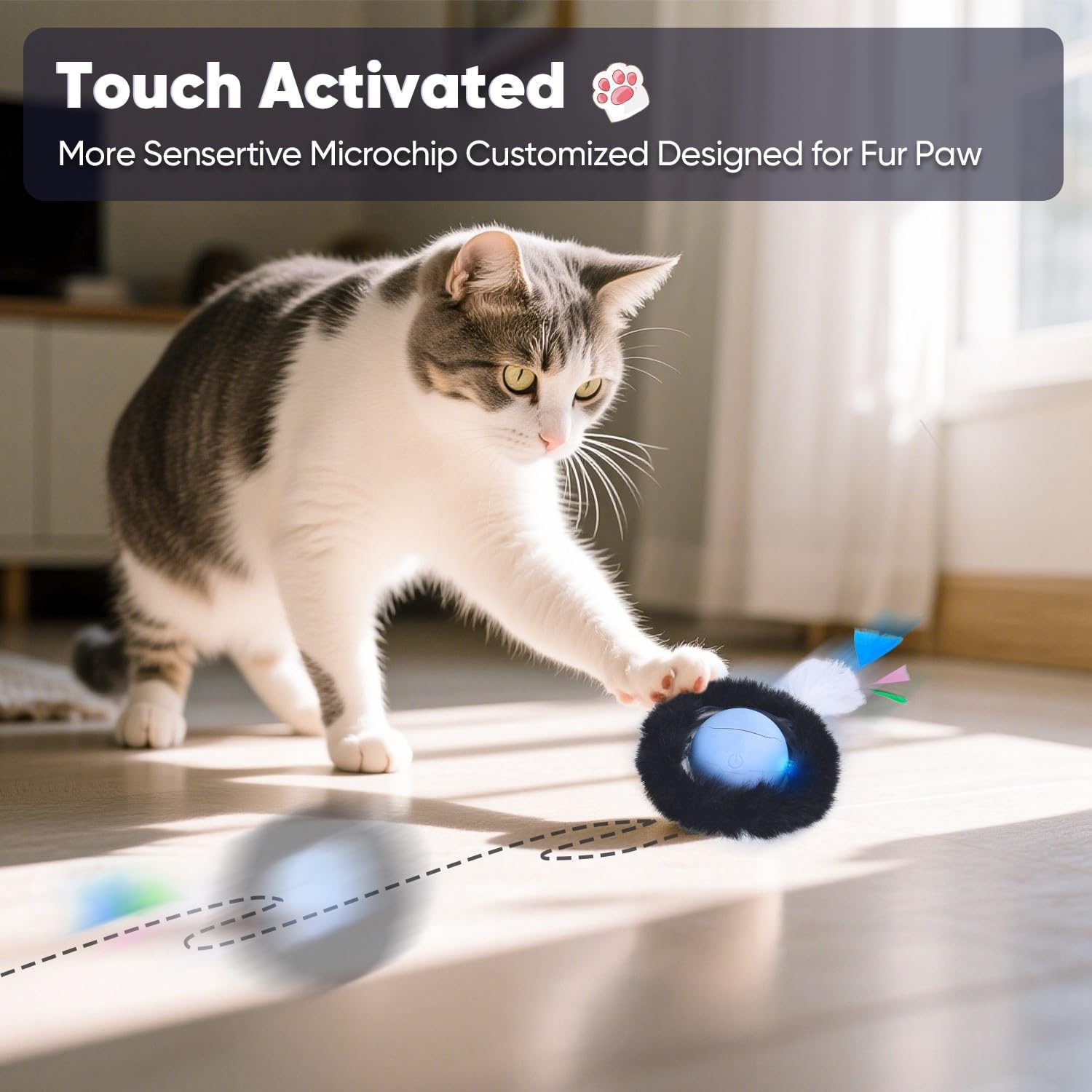 Snapklik.com : Cat Toys For Indoor Cats, Interactive Activated Moving ...