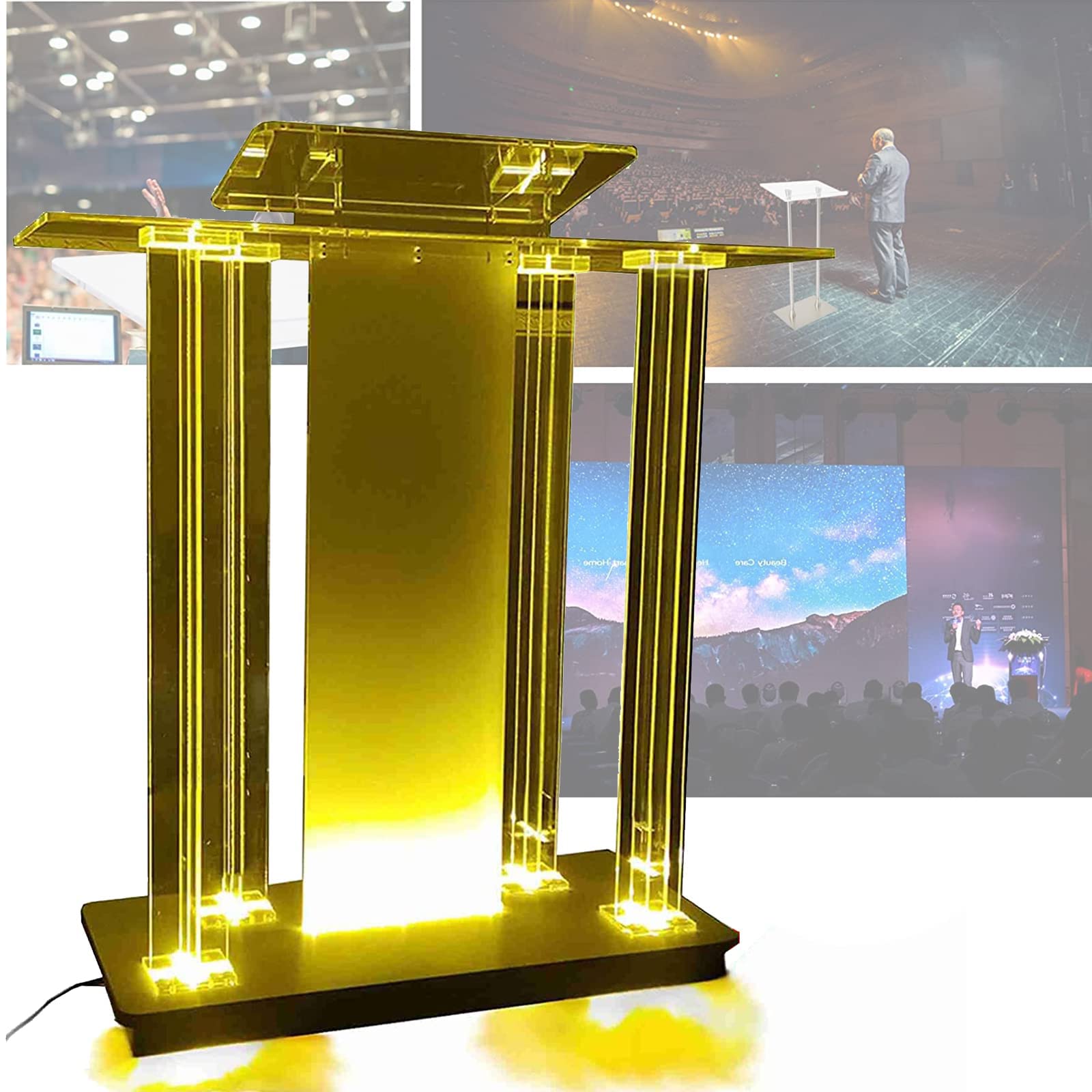 Church Pulpit Clear Podium Stand Acrylic Podium Led Acrylic Pulpit ...