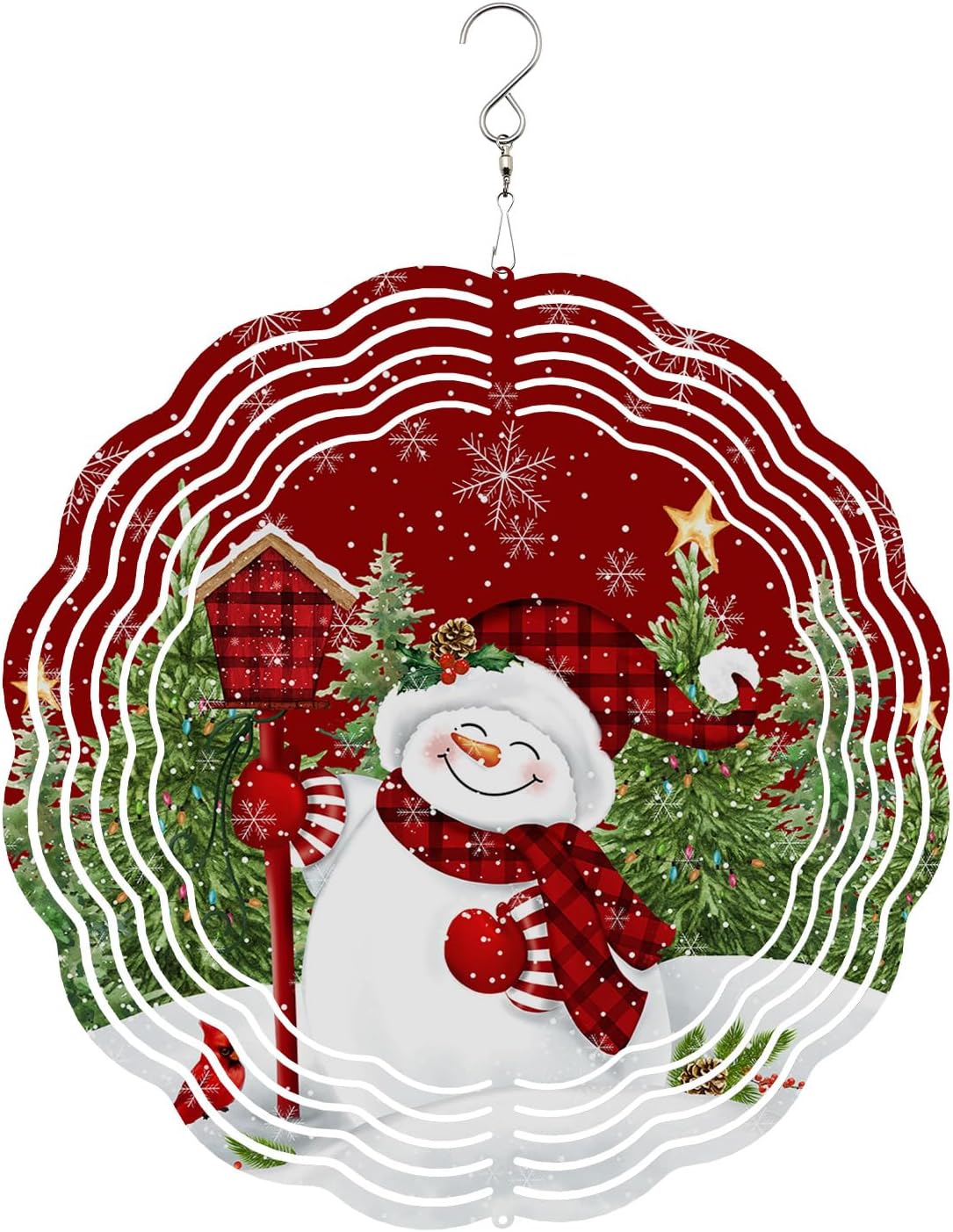 Amazon.com: Red Snowman Christmas Wind Spinners for Yard and Garden ...