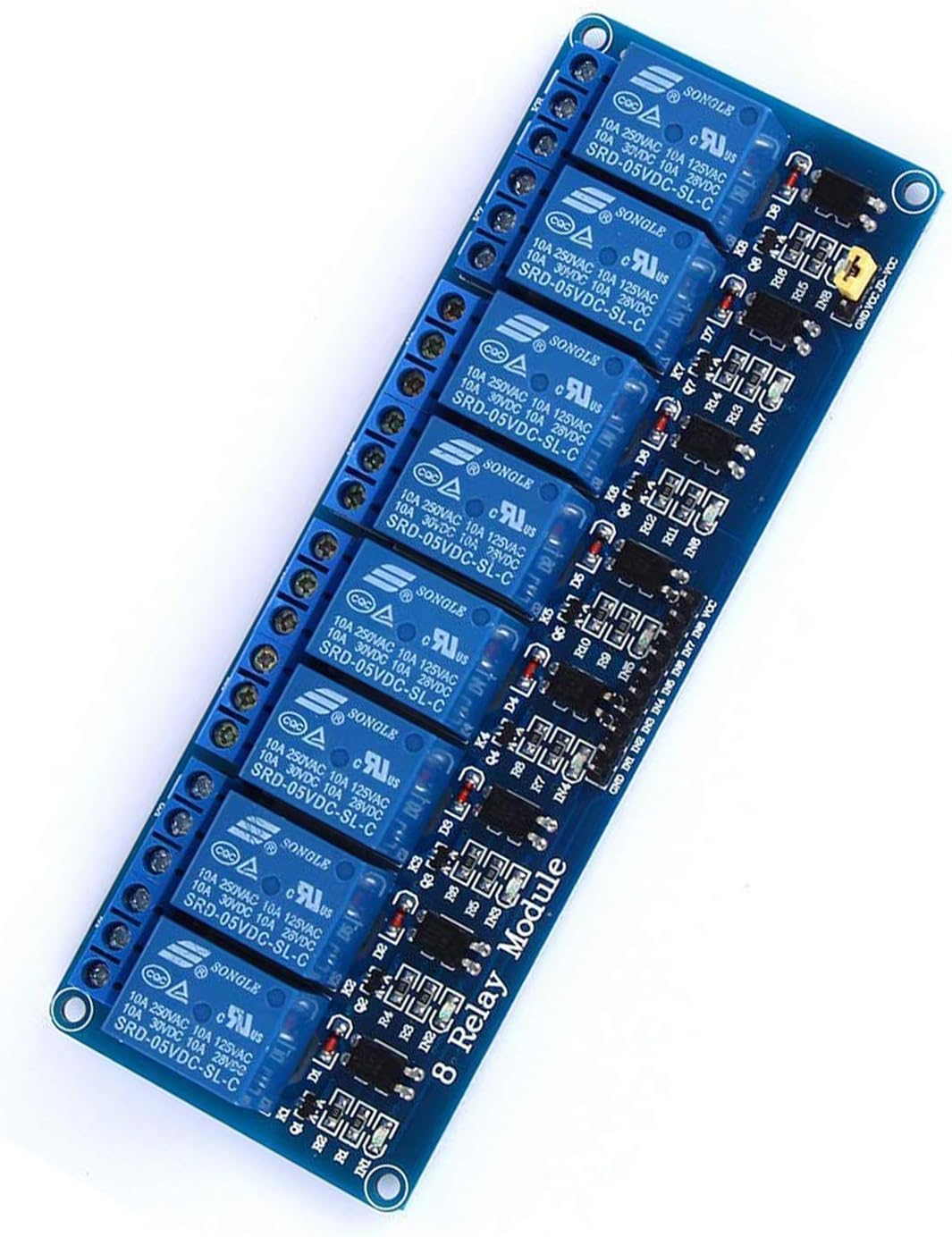 Amazon.com: Lystin 8 Channel DC 5V DC 230V Relay Module Control Board ...