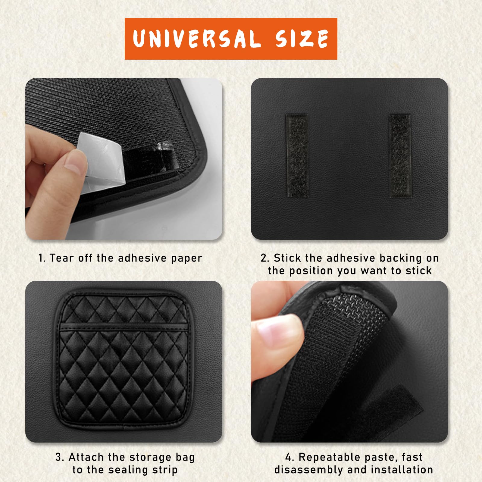 Snapklik.com : Sylvil 2PCS Car Side Pocket Organizer, Leather Auto Seat ...