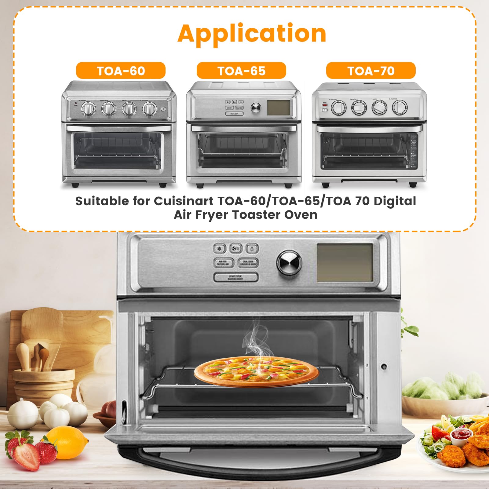 Snapklik.com : Replacement Air Fryer Cooling Rack For Cuisinart TOA-60 65 70 Air Fryer ...