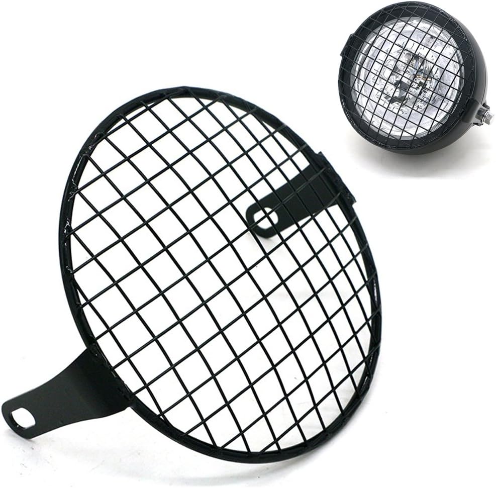 Amazon.com: Yosoo 16cm Metal Mesh Grill Headlight Protector Guard Cover ...
