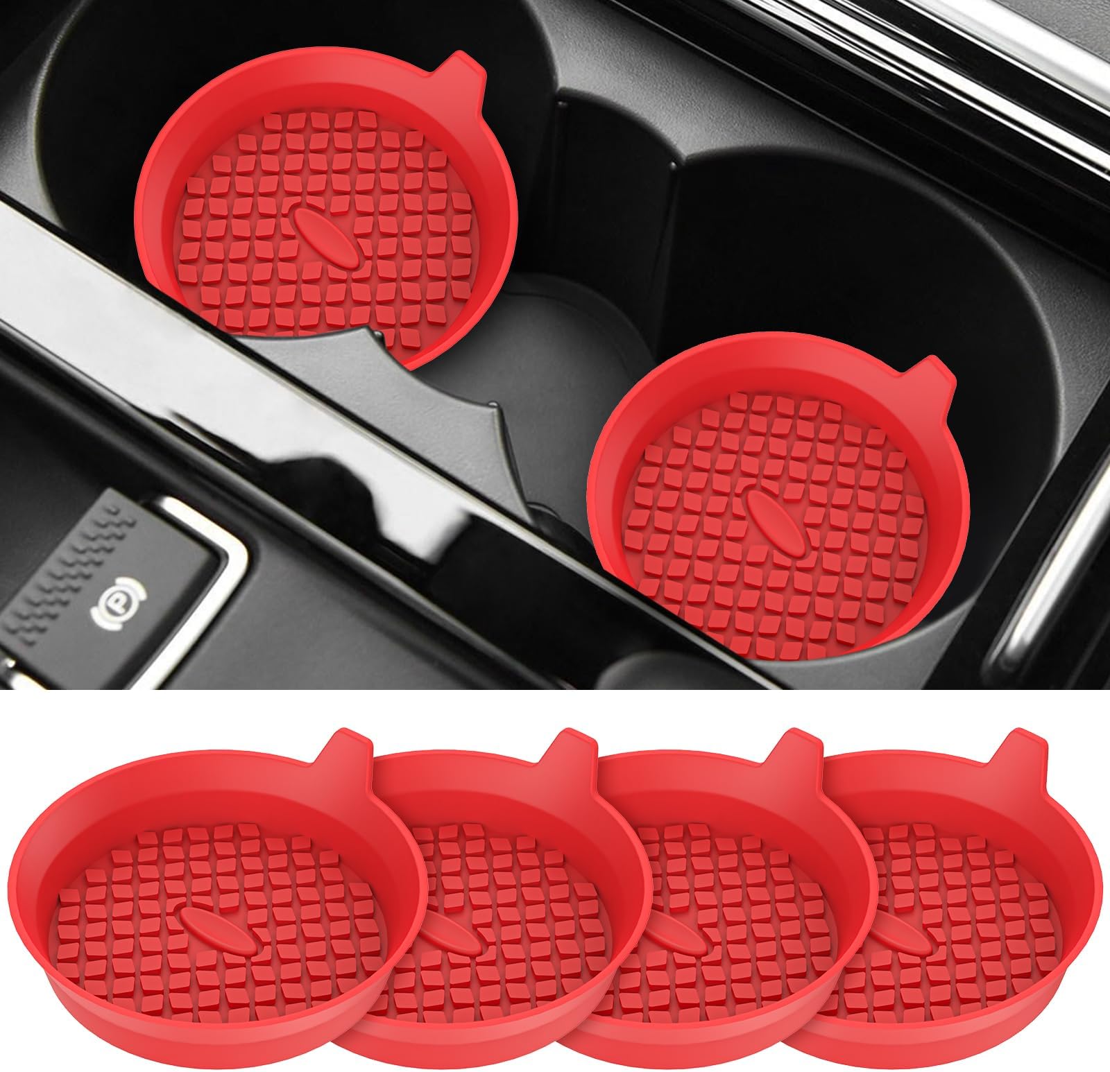 Amazon.com: ME.FAN Car Coasters [4 Pack] Silicone Car Cup Coasters/Cup ...