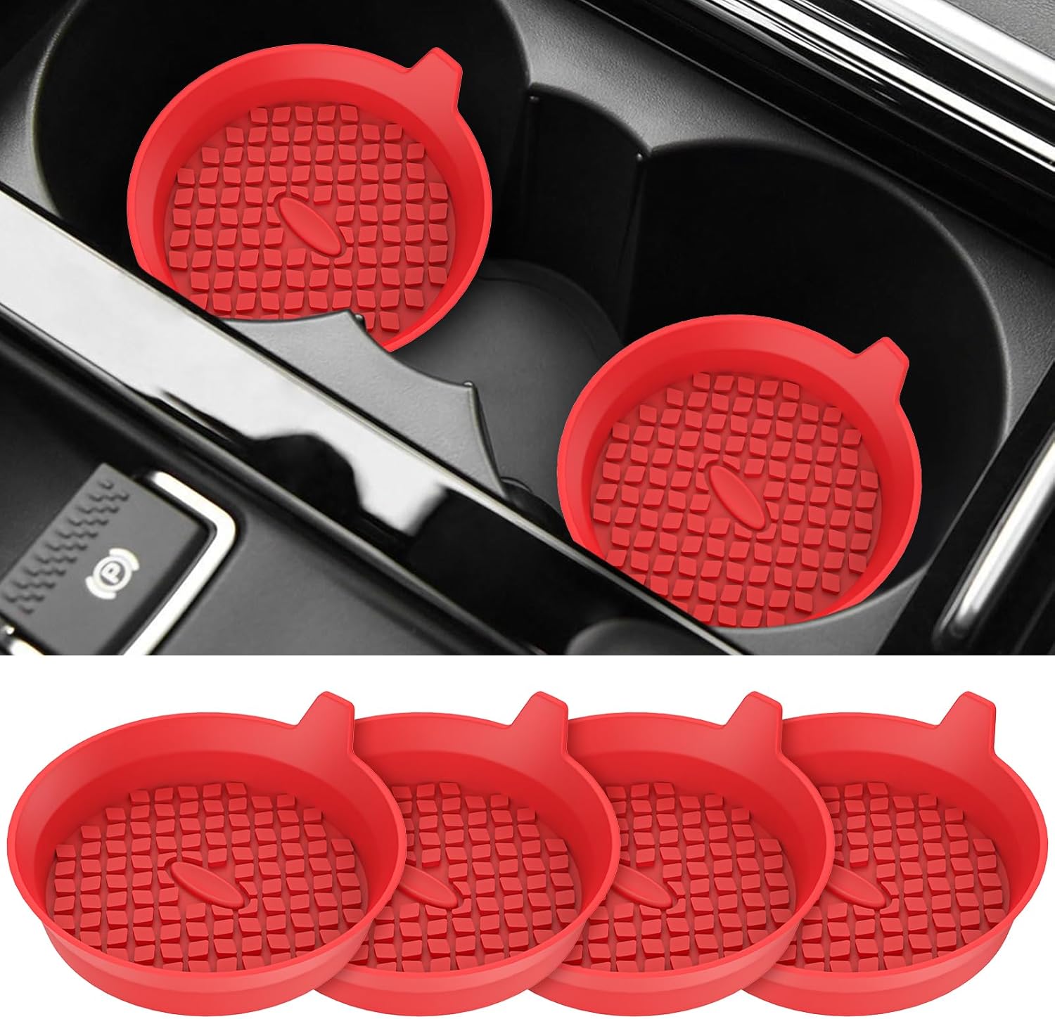 Amazon.com: ME.FAN Car Cup Holder Coasters [4 Pack] Silicone Cups Mats ...