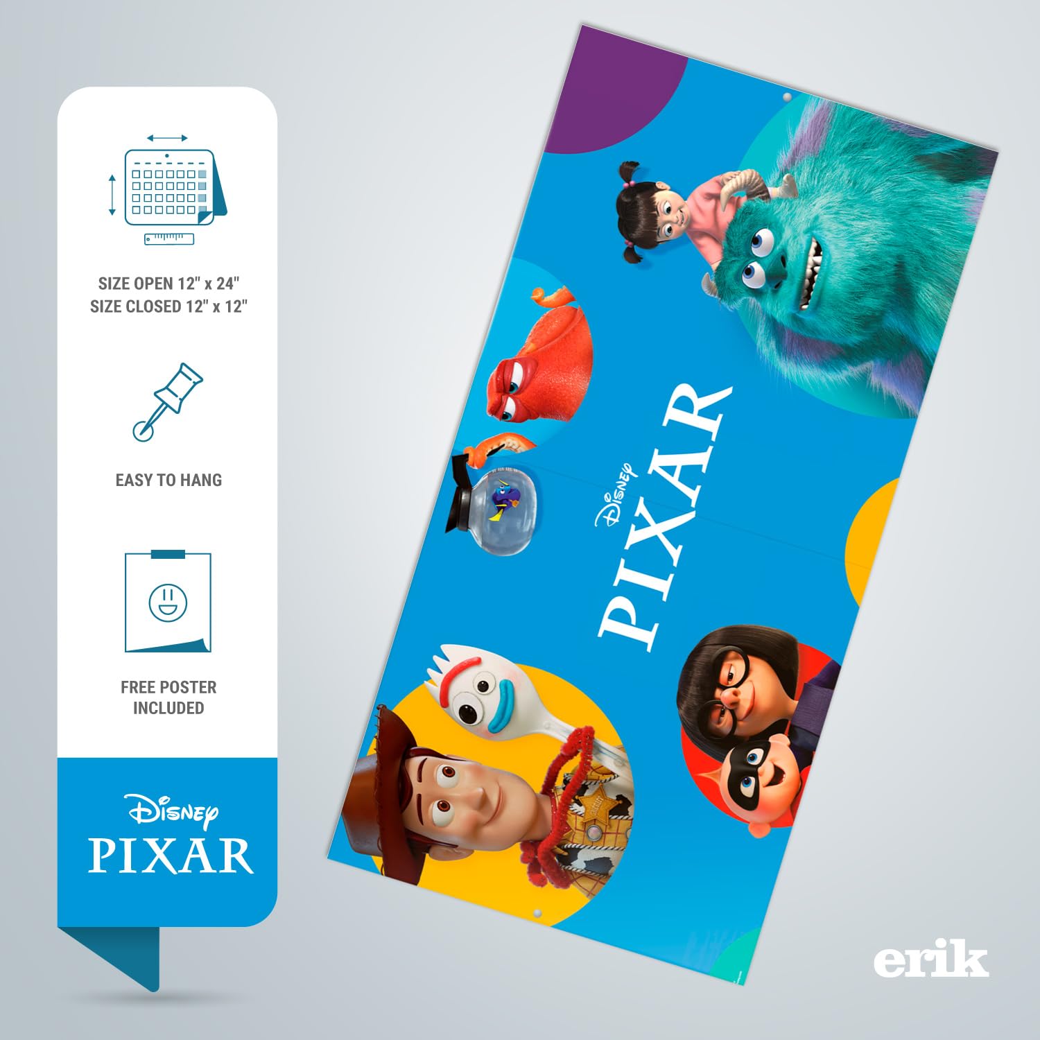 Grupo Erik Disney Pixar Wall Calendar 2025 | 12″ x 12″ Square Calendar ...