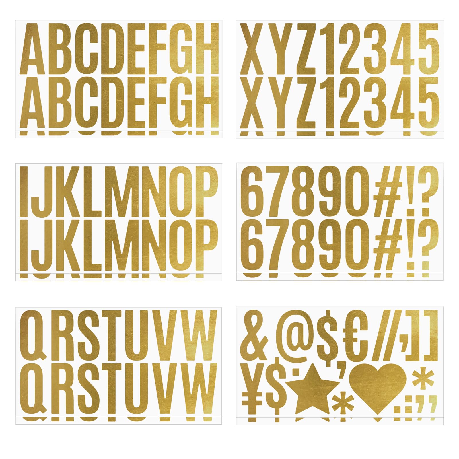 Amazon.com: 200 Pieces Vinyl Letter Stickers Large 2.5 inch Gold ...