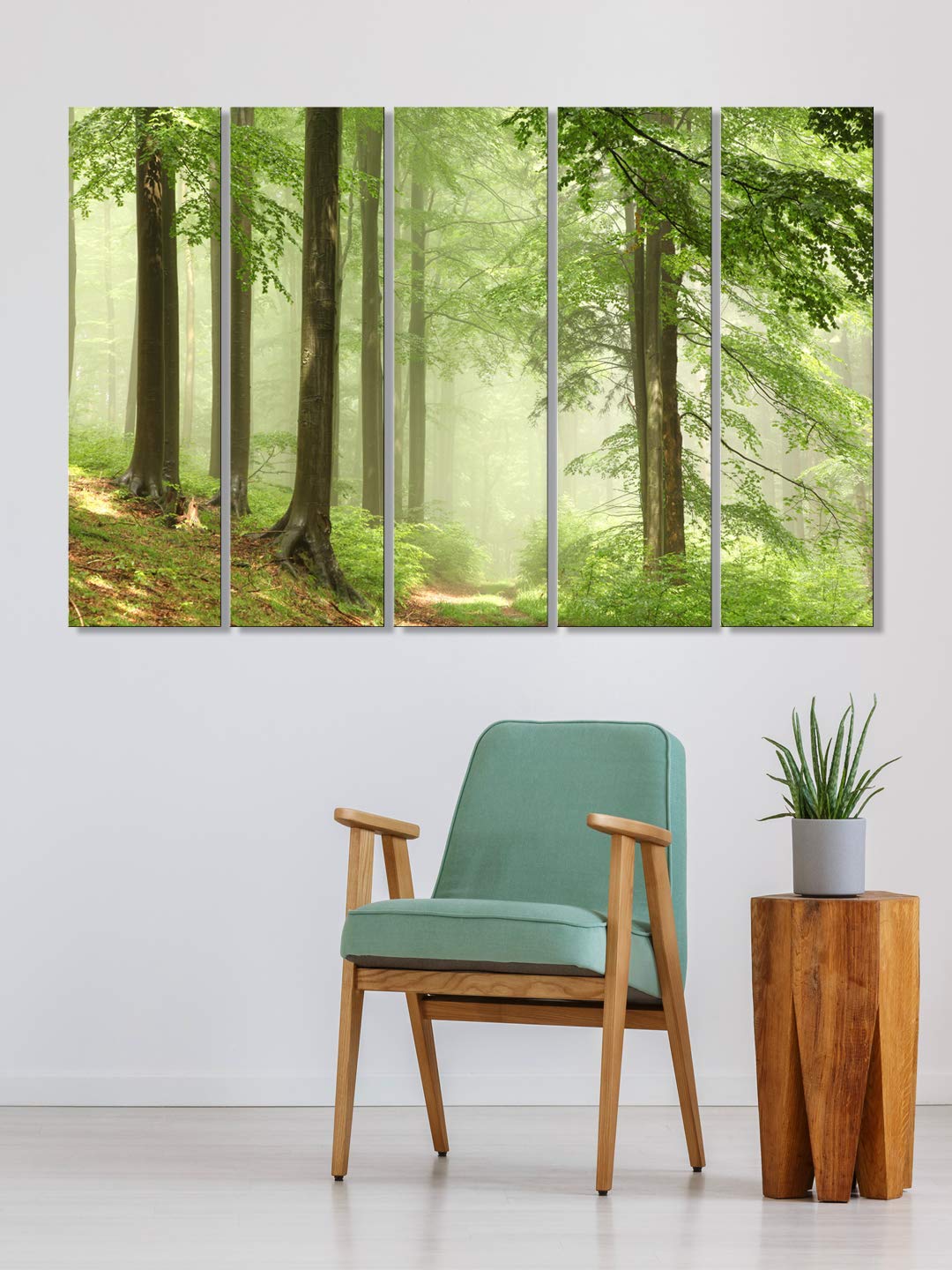 999STORE Green Forest wall painting for living room bedroom wall ...