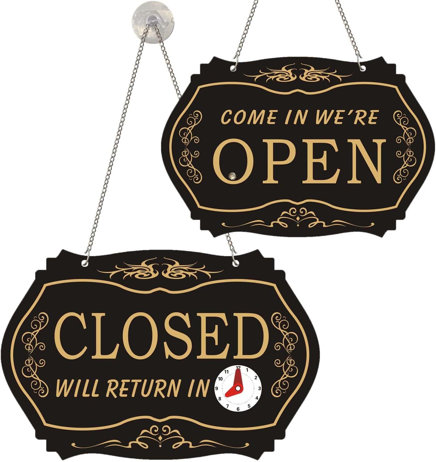 Amazon.com : Open Signs For Business, Plastic Open Sign, Double Sides ...