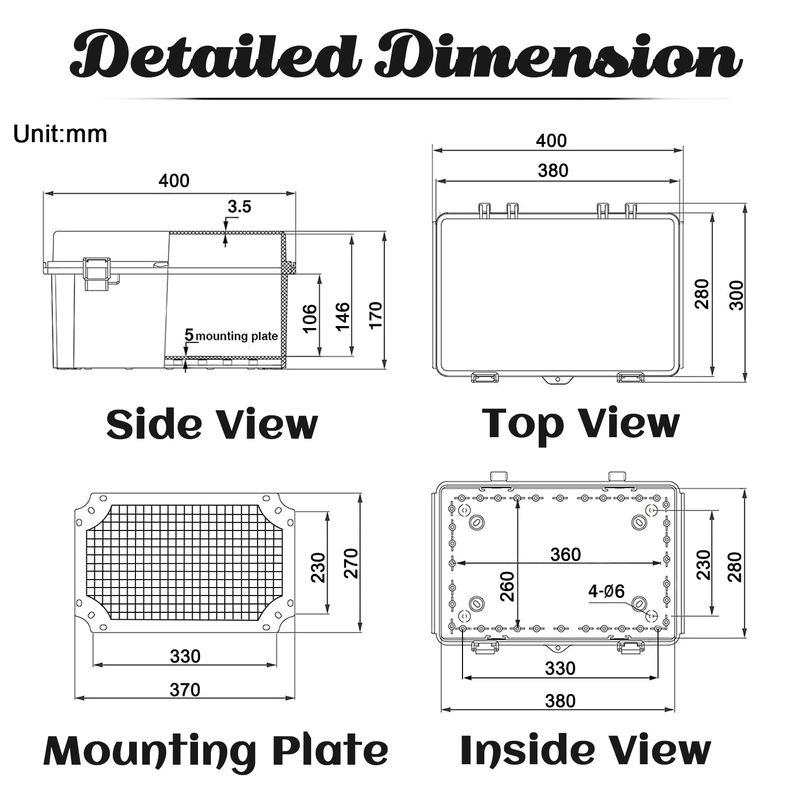 Snapklik.com : Sunnyglade ABS Junction Box Plastic Waterproof IP66 ...