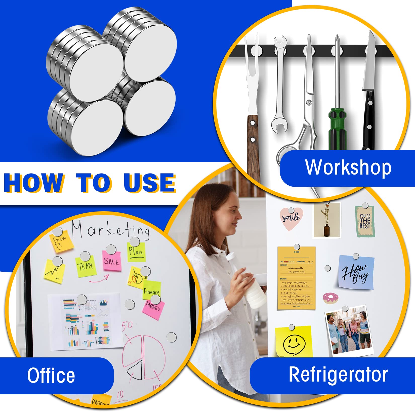 Snapklik.com : 20Pack 15x2mm Small Neodymium Disc Magnets - Strong Tiny ...