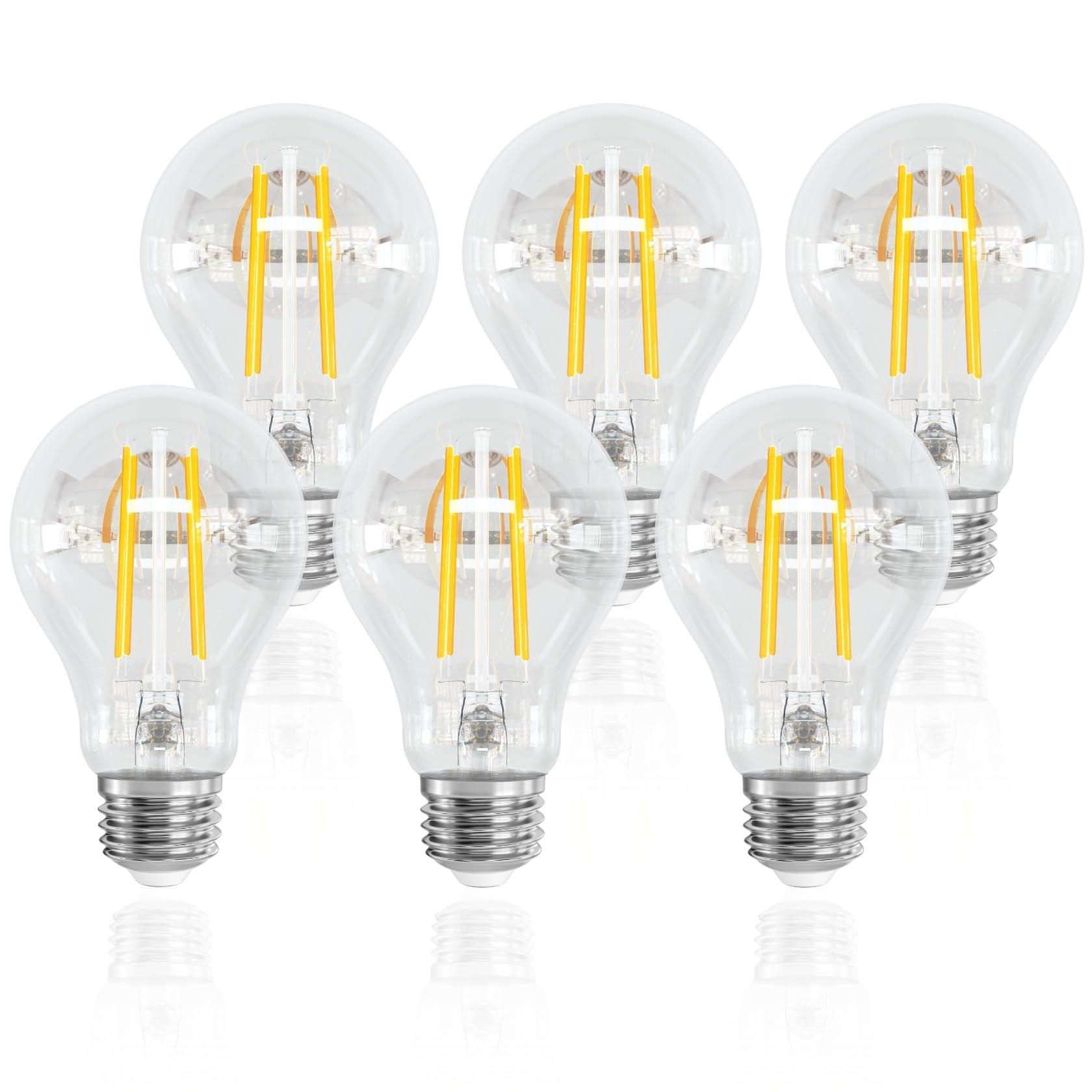ORALUCE LED Edison Light Bulb 60 Watt Equivalent E26, Vintage Clear ...