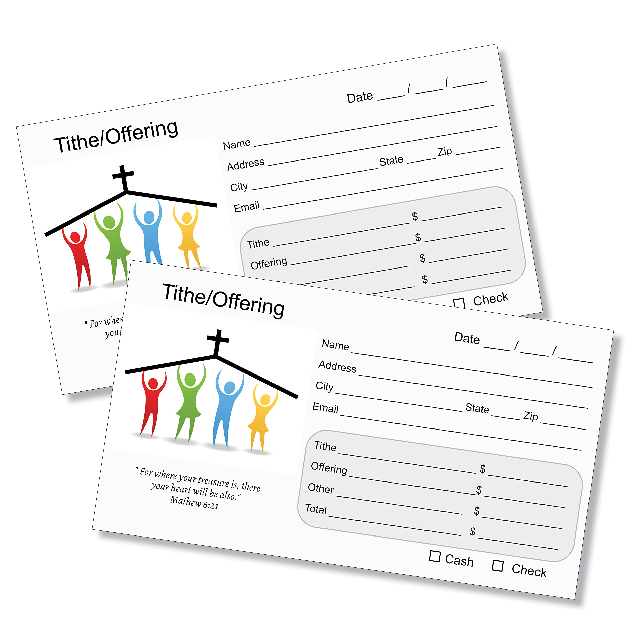 Amazon.com : 100 Tithes and Offering Envelopes for Church, 3 5/8" x 6 1 ...