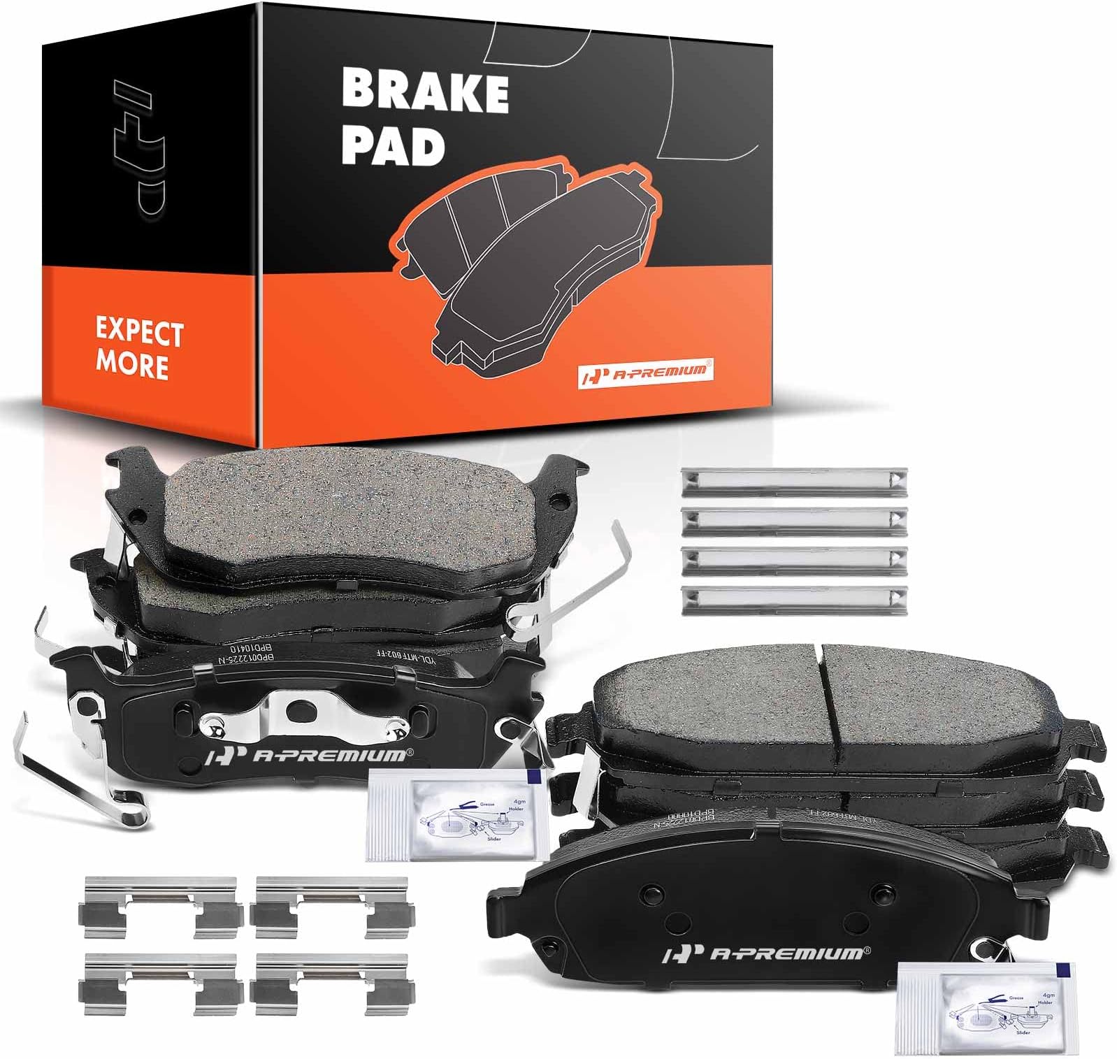 Amazon.com: TALAMOYI Replacement for Front & Rear Ceramic Brake Pads ...