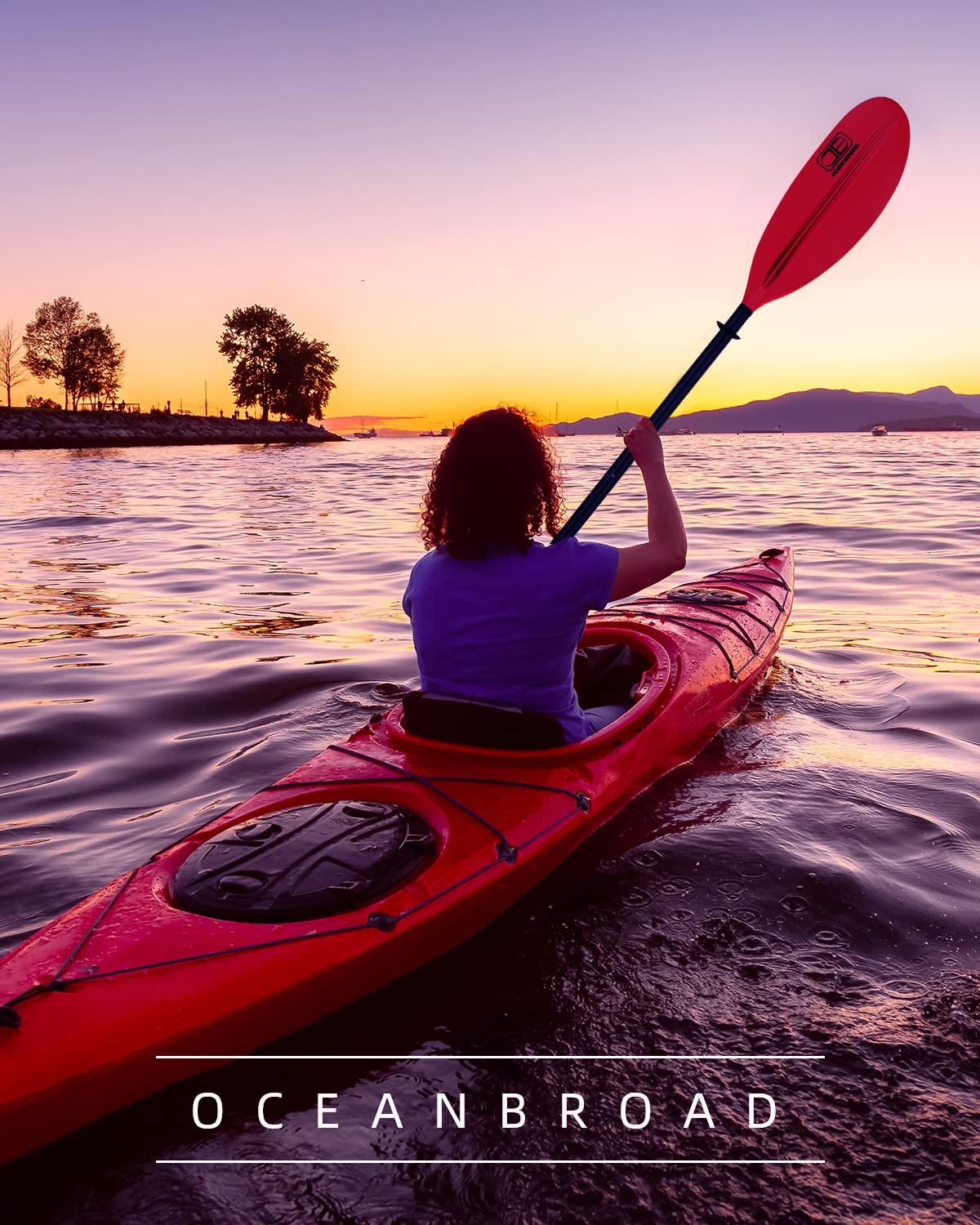 Snapklik.com : OCEANBROAD Adjustable Carbon Fiber Kayak Paddle 86in ...