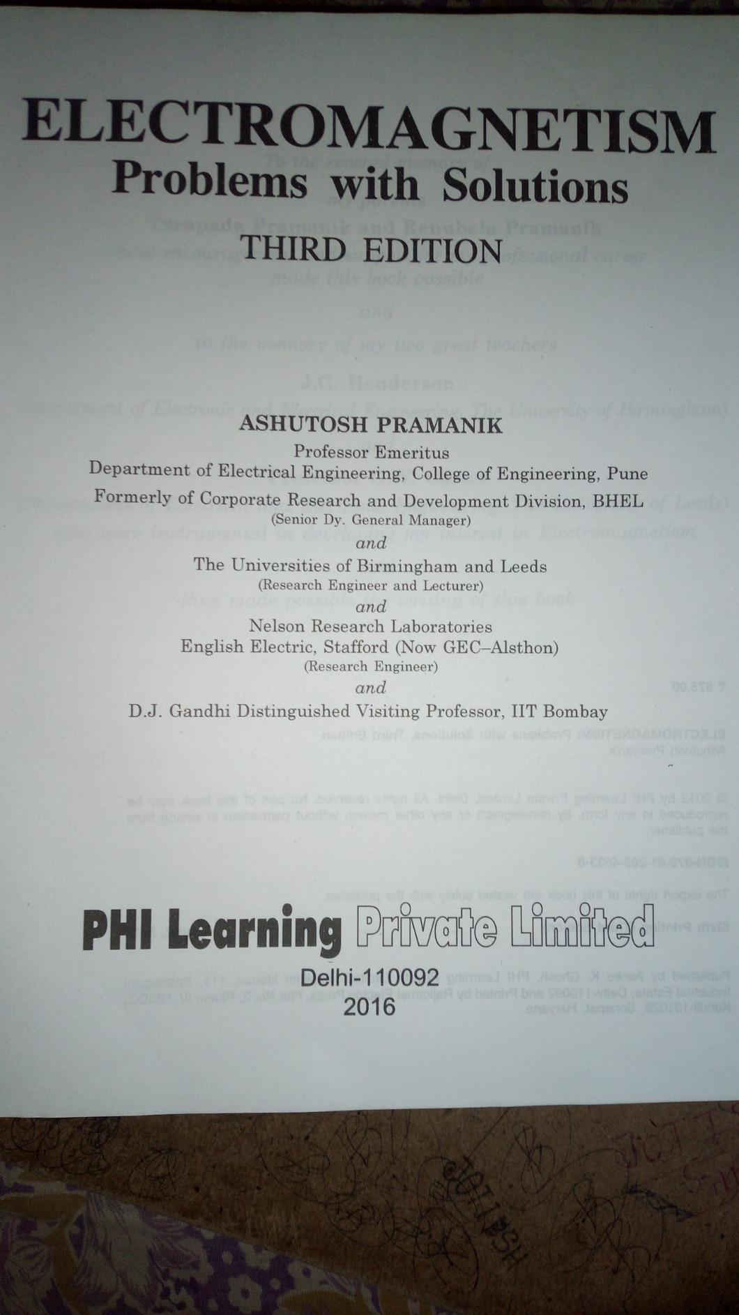 Buy ELECTROMAGNETISM: PROBLEMS WITH SOLUTIONS Book Online at Low Prices ...