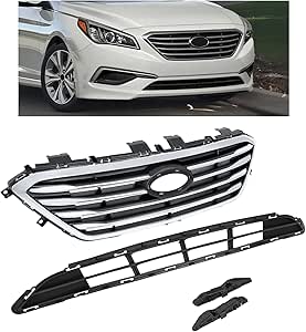 Amazon.com: KUAFU Front Upper & Lower Grille & Bumper Bracket ...
