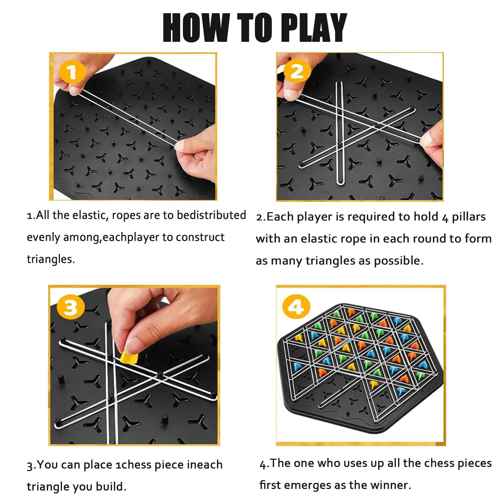 Triangle Chain Game, Fun Triangle Chain Board Game, Territory ...