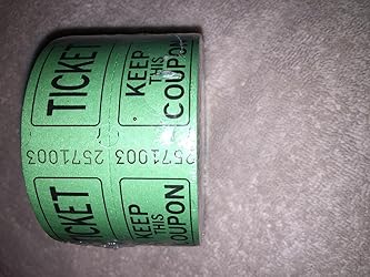 Amazon.com: Unique Double Ticket Roll | 2" x 2" | Assorted Colors | 500 ...