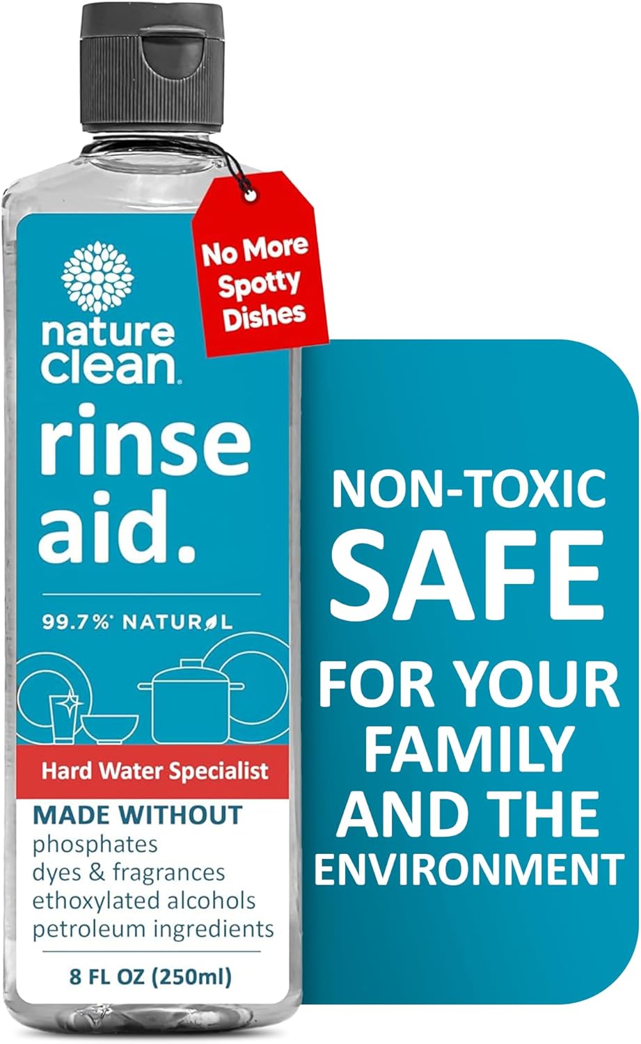 Amazon.com: Nature Clean All Natural Dishwasher Rinse Aid Cleaner ...