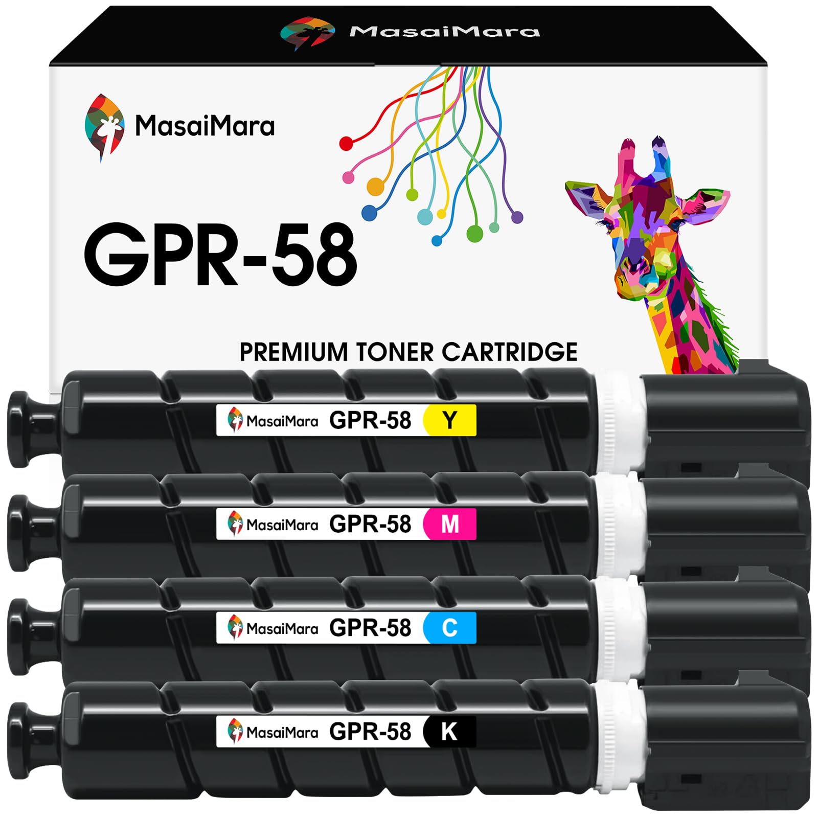 Amazon.com: MasaiMara GPR-58 GPR58 Toner Cartridge Replacement Set for ...