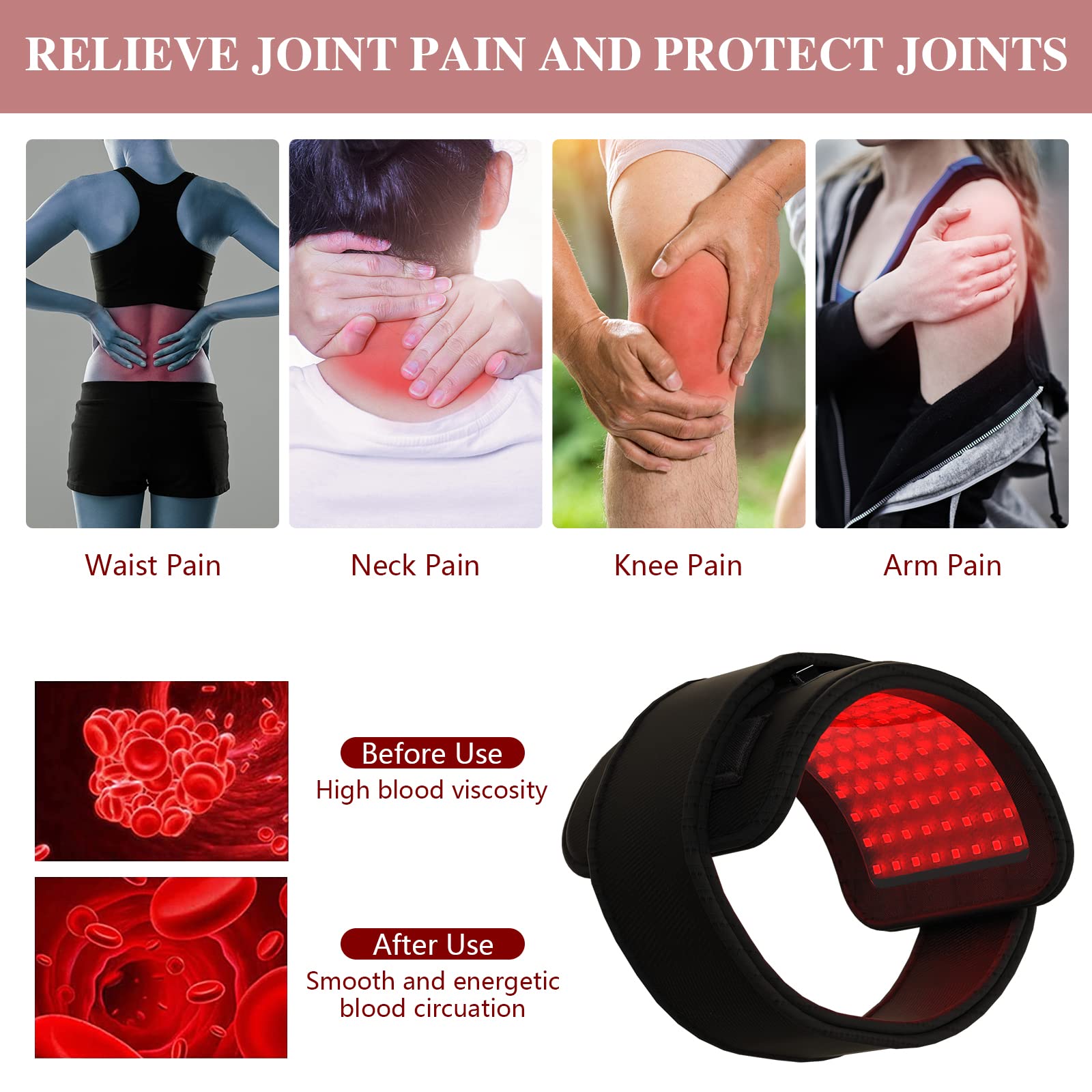 JOBYNA Red Infrared Light Therapy For Full Body, 960PCS 660nm LED Red ...